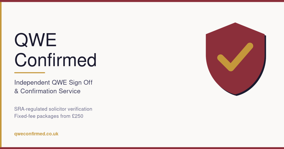How to Get Your QWE Signed Off — A Complete Guide | QWE Confirmed